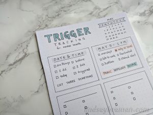 Trigger-Tracker Worksheet for Mental Health Journaling and Self ...
