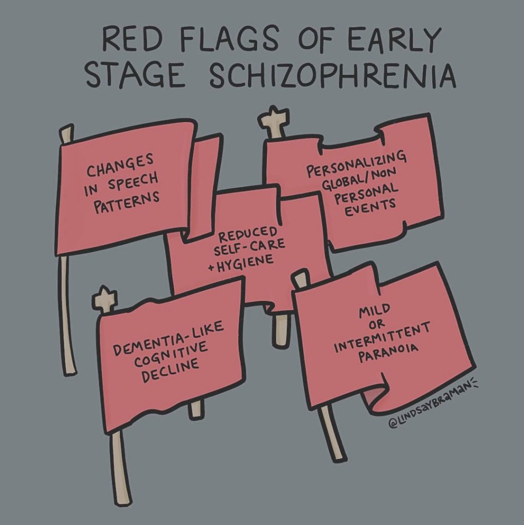 Red Flags for Early Stage Schizophrenia- An Infographic - LindsayBraman.com