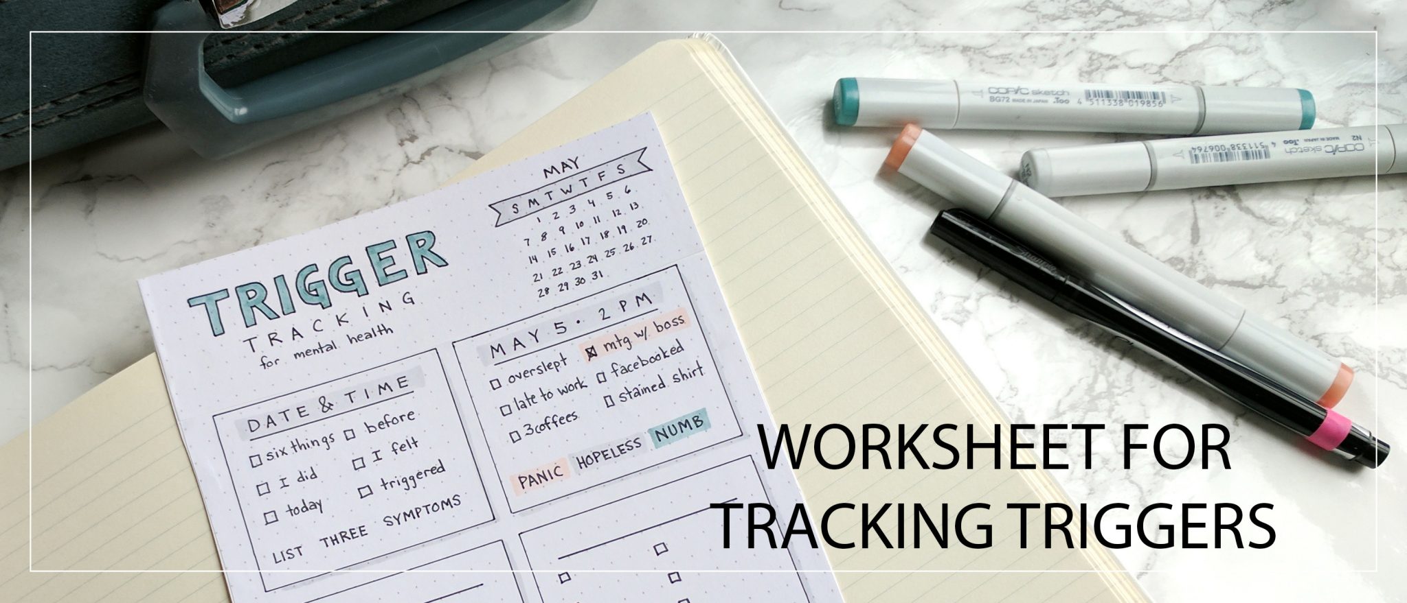Trigger-Tracker Worksheet for Mental Health Journaling and Self ...