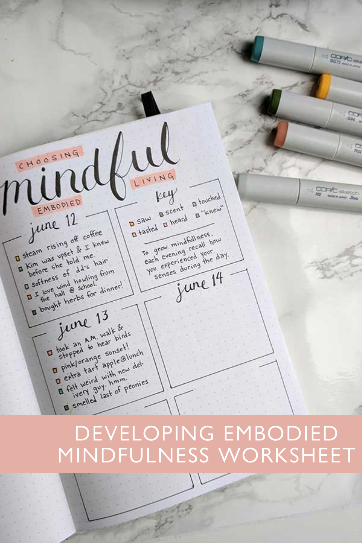 Worksheet for Cultivating Mindfulness Practices - Lindsay Braman