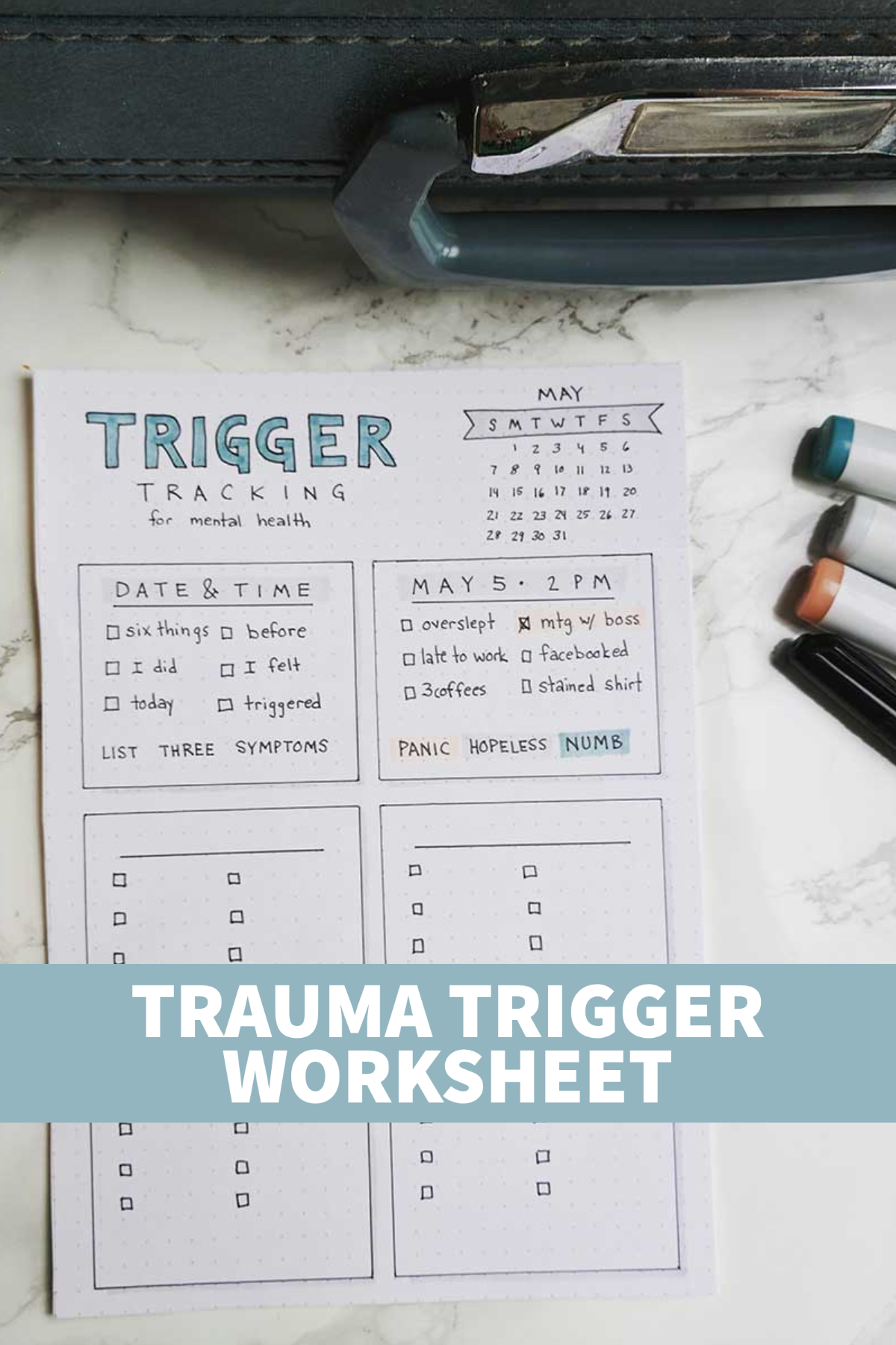 Trigger-Tracker Worksheet for Mental Health Journaling and Self ...