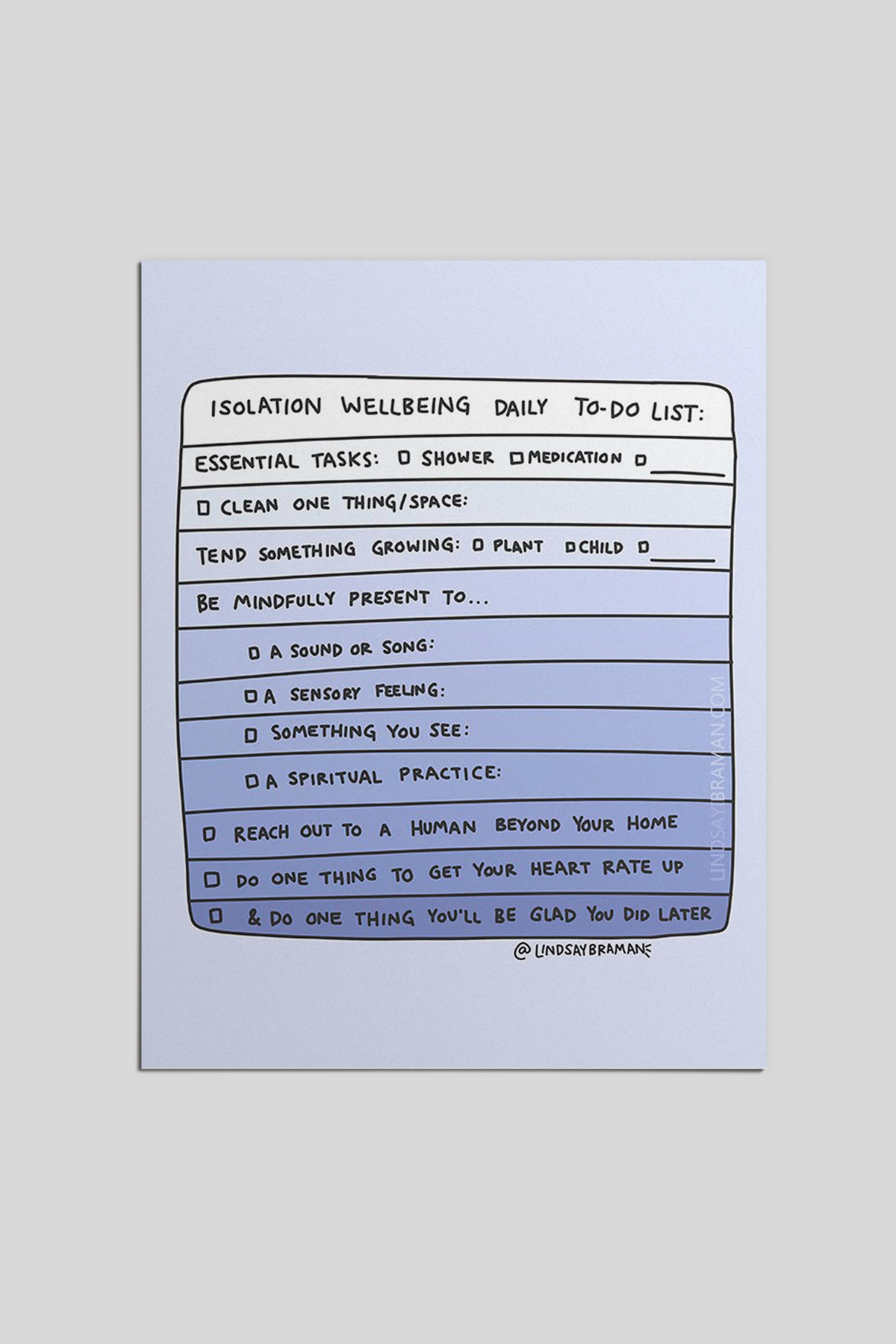 Isolation Mental Health Wellbeing Daily To-Do List Worksheet ...