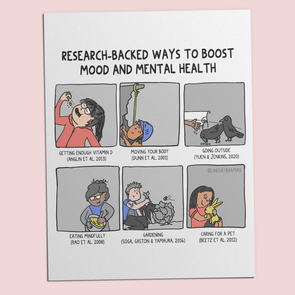 6 Illustrated Ways to Boost Mood and Mental Health - LindsayBraman.com