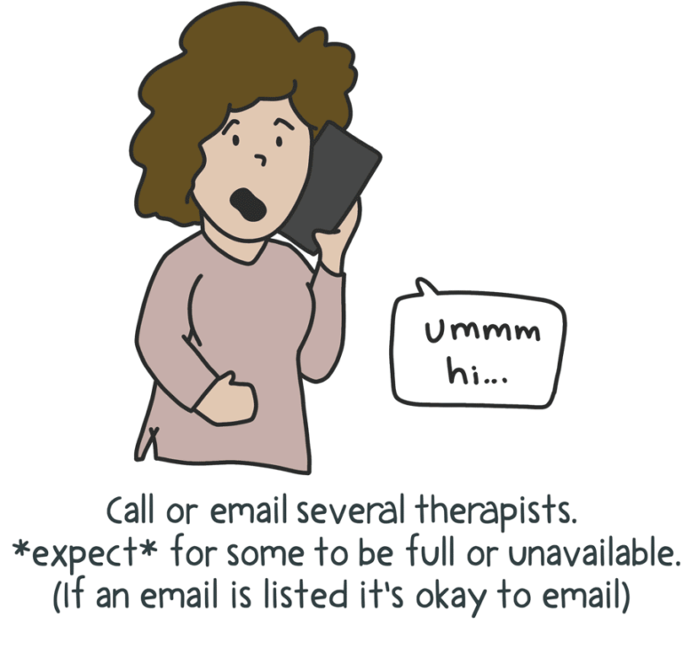 How to Get a Therapist - An Illustrated Guide - Lindsay Braman