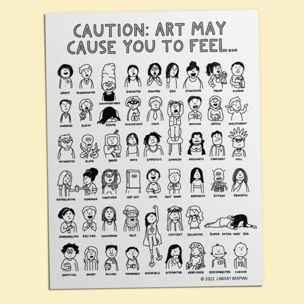 Caution: Art May Cause You to Feel Emotion Chart for Art Educators ...