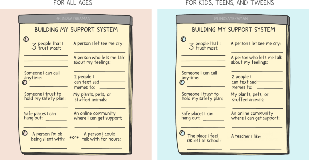 Social Support Building Worksheet Printable - LindsayBraman.com