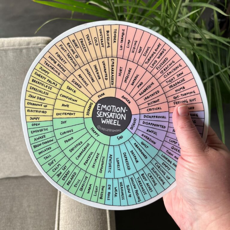 Emotion Sensation Feeling Wheel - Printable Feelings Wheel Resources ...