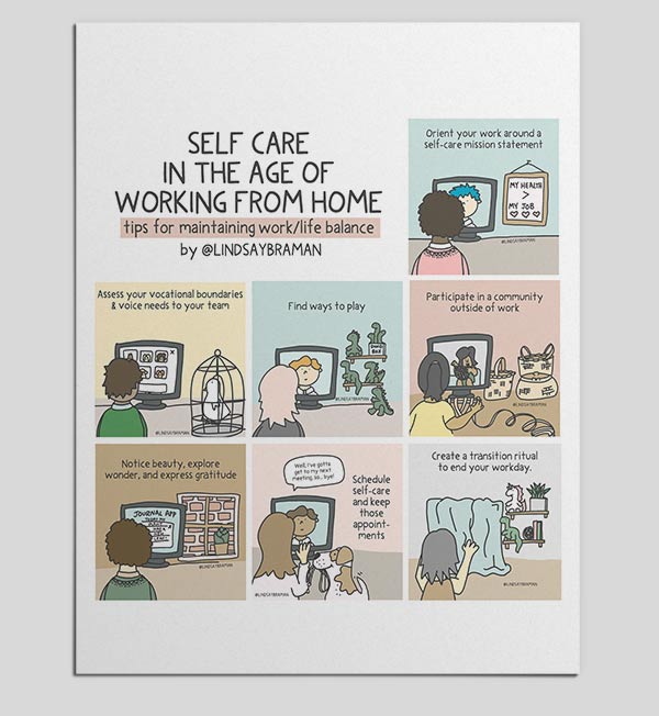 Work From Home Self Care Mini-Poster - LindsayBraman.com