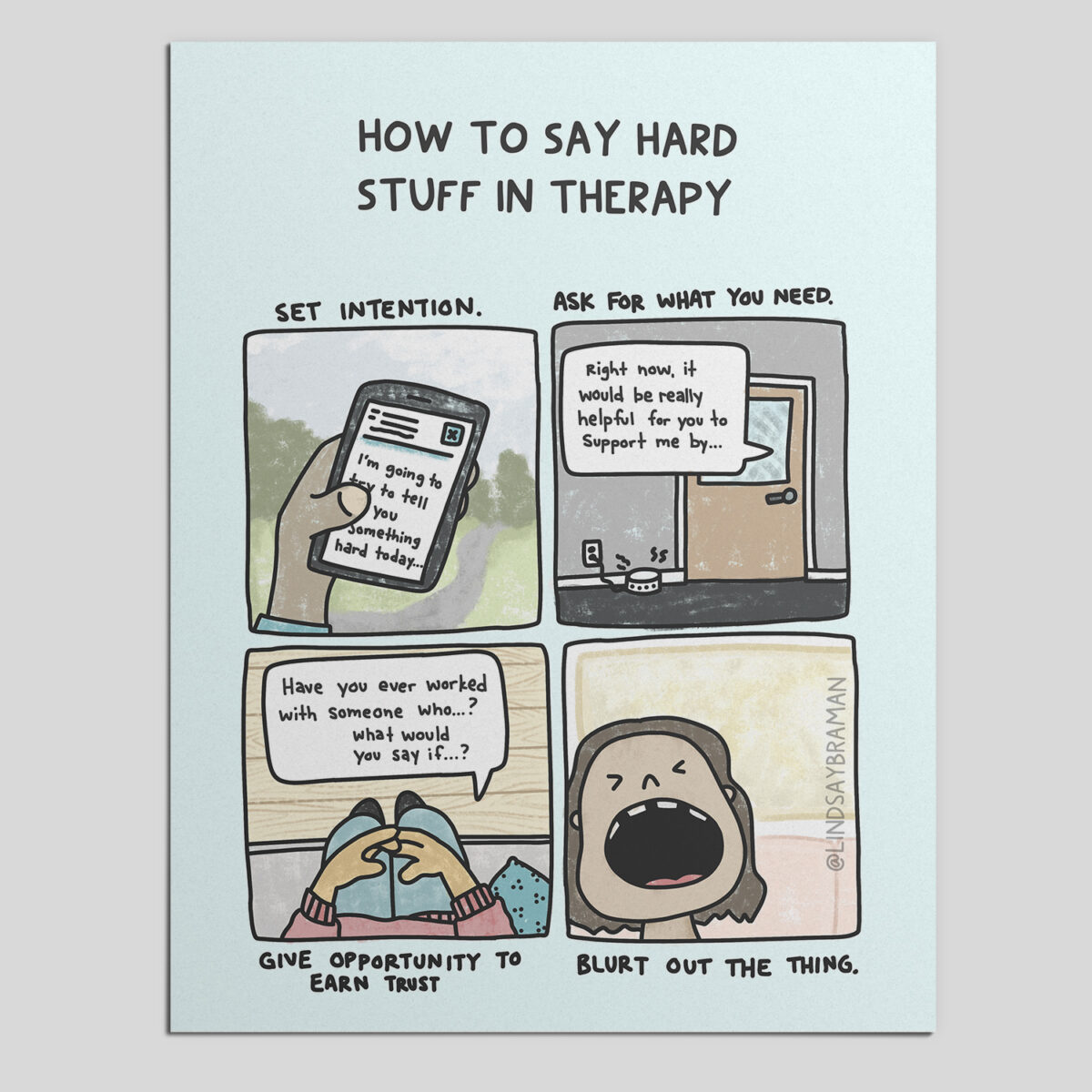 How to Say Hard Stuff in Therapy - LindsayBraman.com