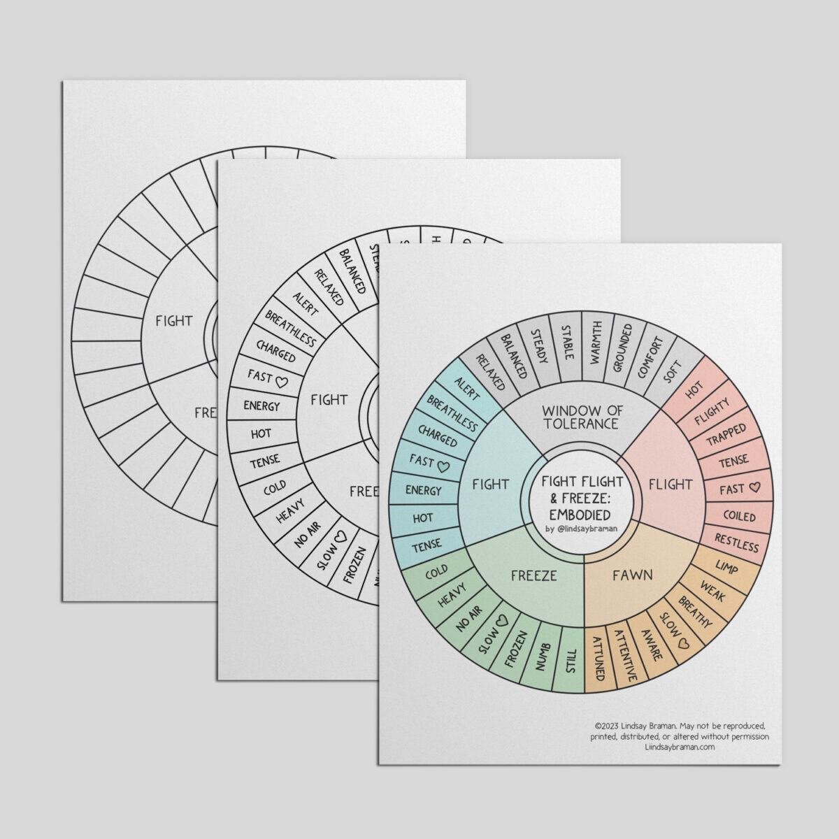 Fight, Flight, & Freeze Embodied Wheel - A Resource for Growing Window ...